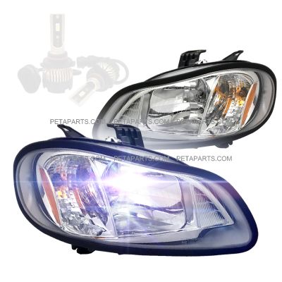 Headlight with LED Bulbs - Driver & Passenger Side (Fit: Freightliner ...
