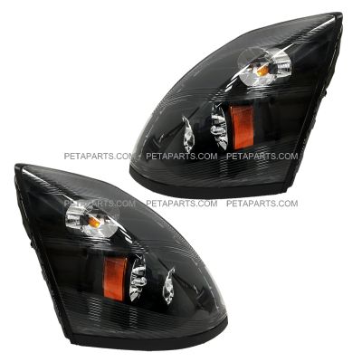 Headlight LED style Black With LED Bulbs - Driver And Passenger Side ...